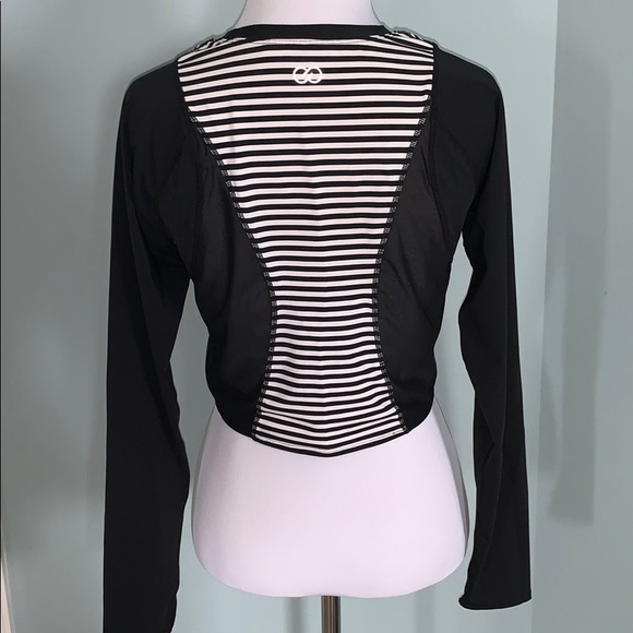 CALIA by Carrie Underwood | Tops | Calia Cropped Stripped Mesh Rash ...